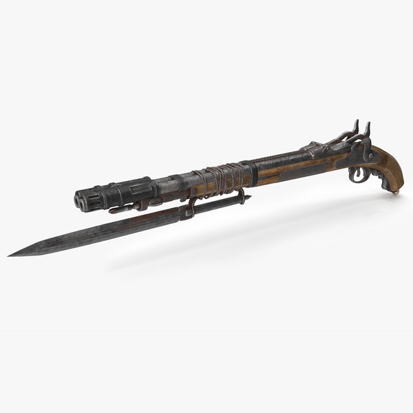 Sawed-off musket 3D model - TurboSquid 1367743