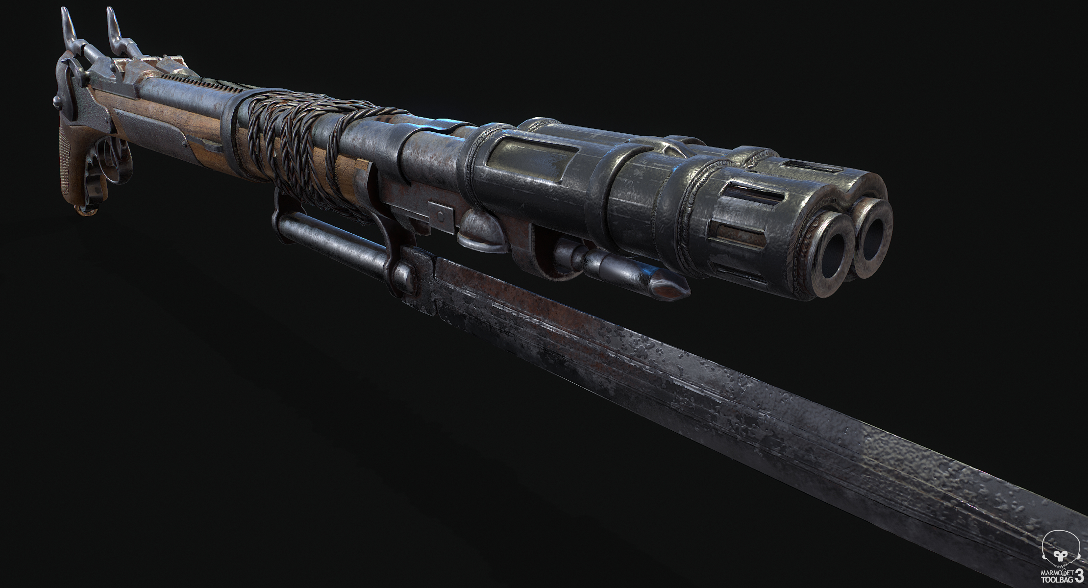 Sawed-off musket 3D model - TurboSquid 1367743
