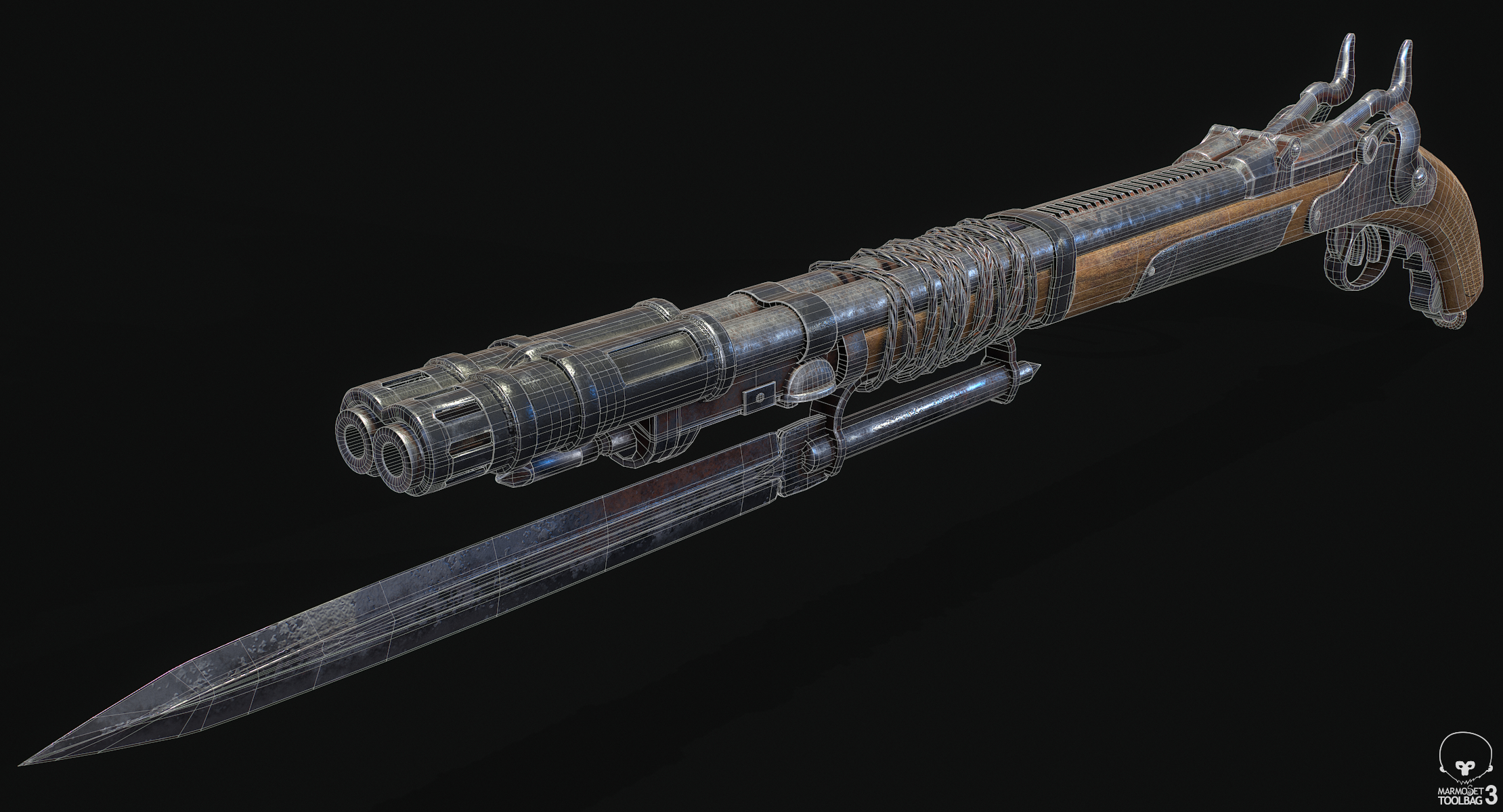Sawed-off musket 3D model - TurboSquid 1367743