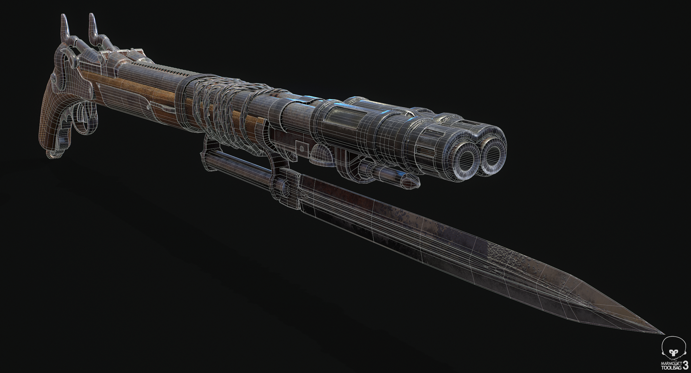 Sawed-off musket 3D model - TurboSquid 1367743