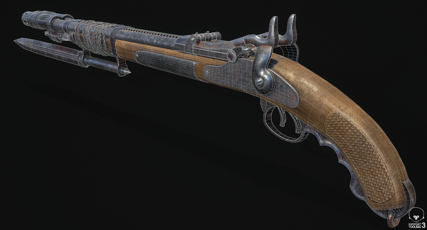 Sawed-off musket 3D model - TurboSquid 1367743