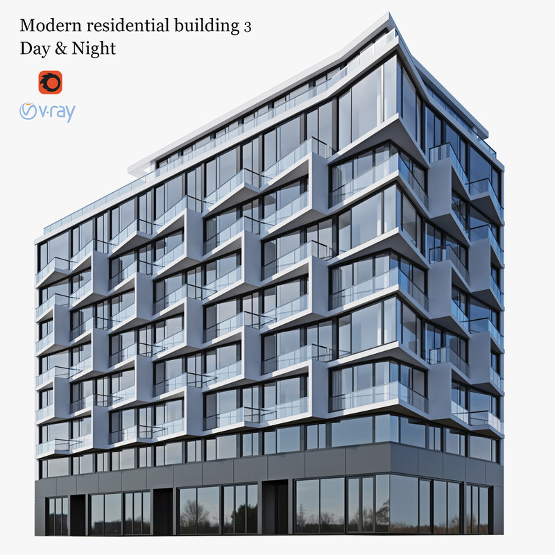 3D residential building model - TurboSquid 1367948