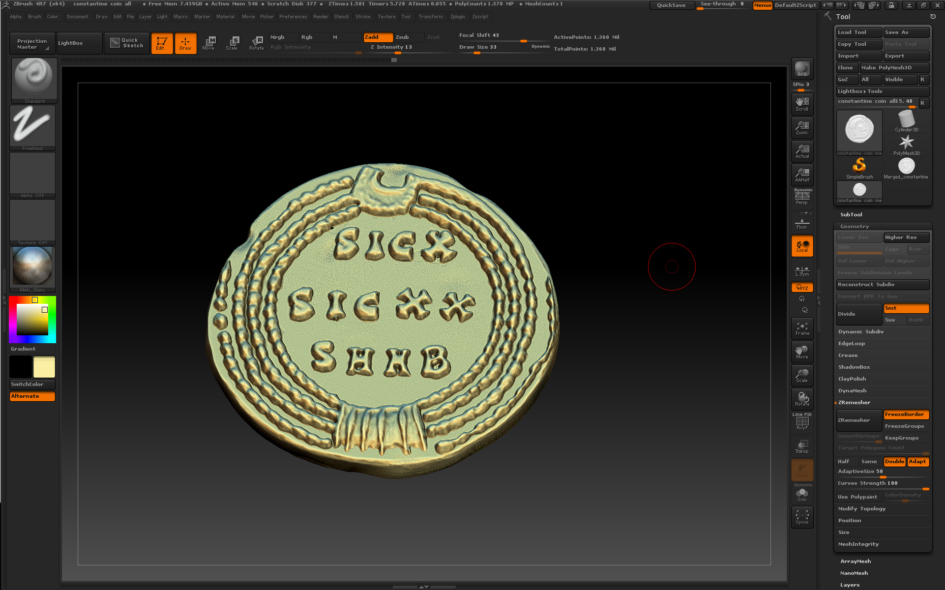 Hight print coin 3D model - TurboSquid 1367967