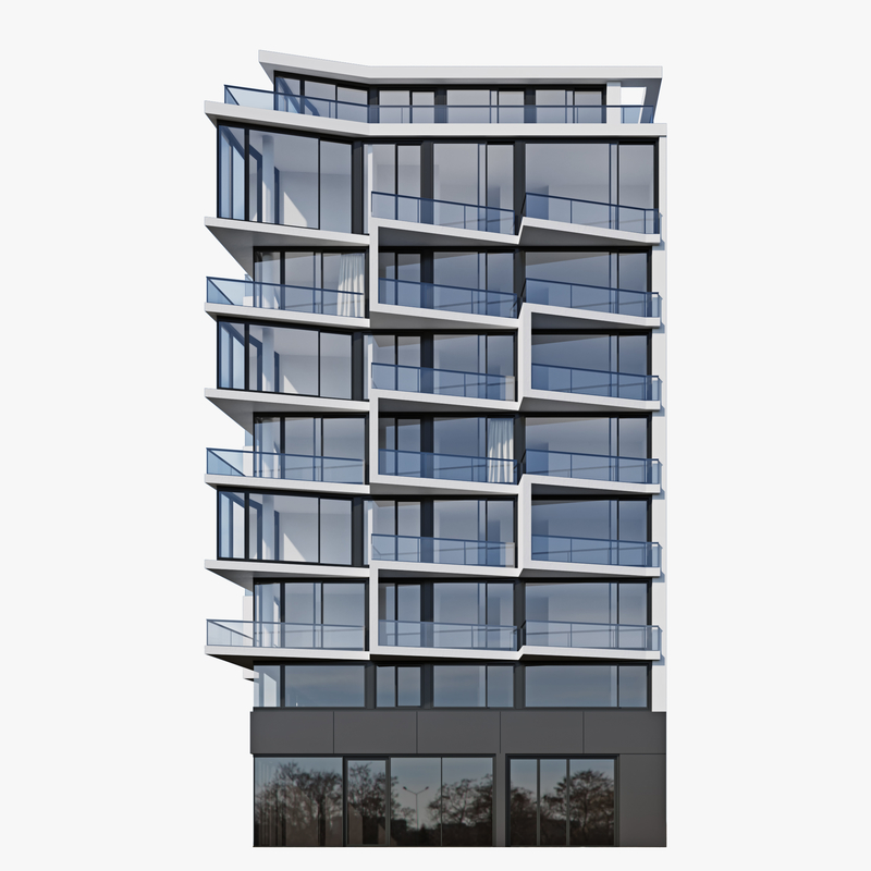 modèle 3D de Bâtiment résidentiel moderne 3 - TurboSquid 1367948