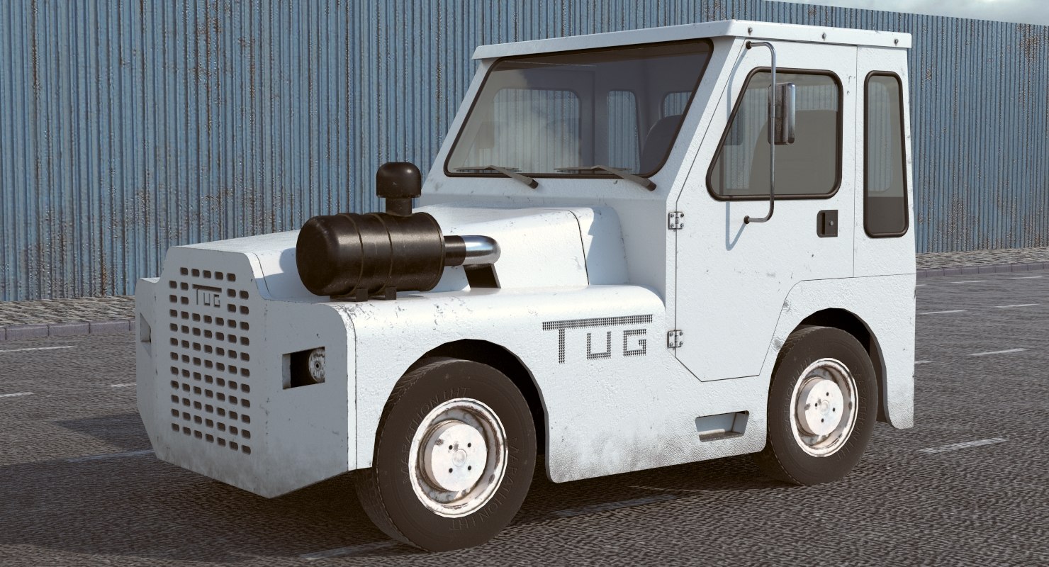 3D airport tug tractor model - TurboSquid 1294227