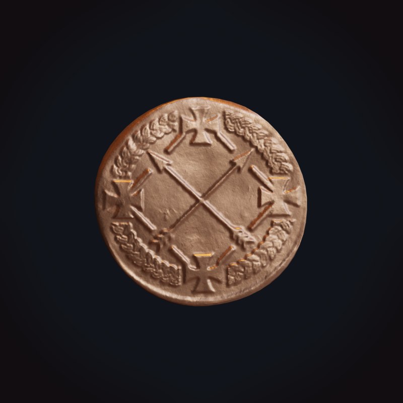 Medieval copper coin 3D - TurboSquid 1366700