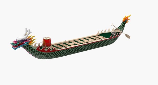 Colourful dragon boat 3D model - TurboSquid 1368267