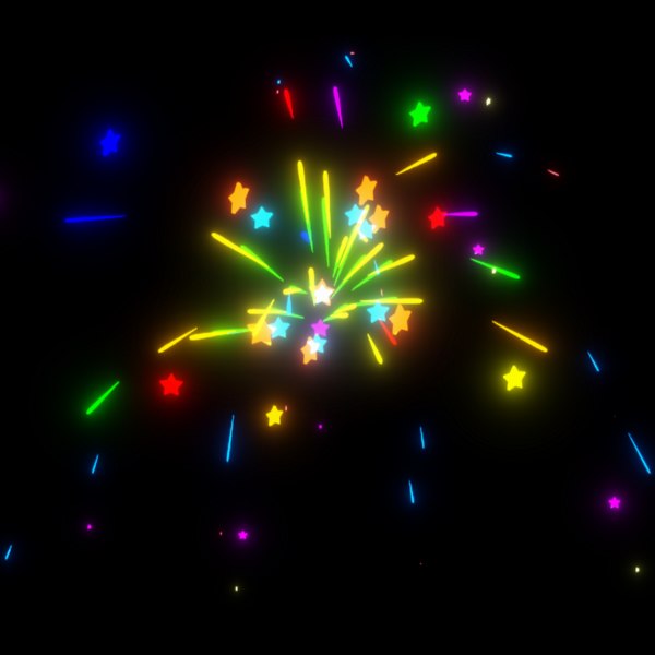fireworks 3d model