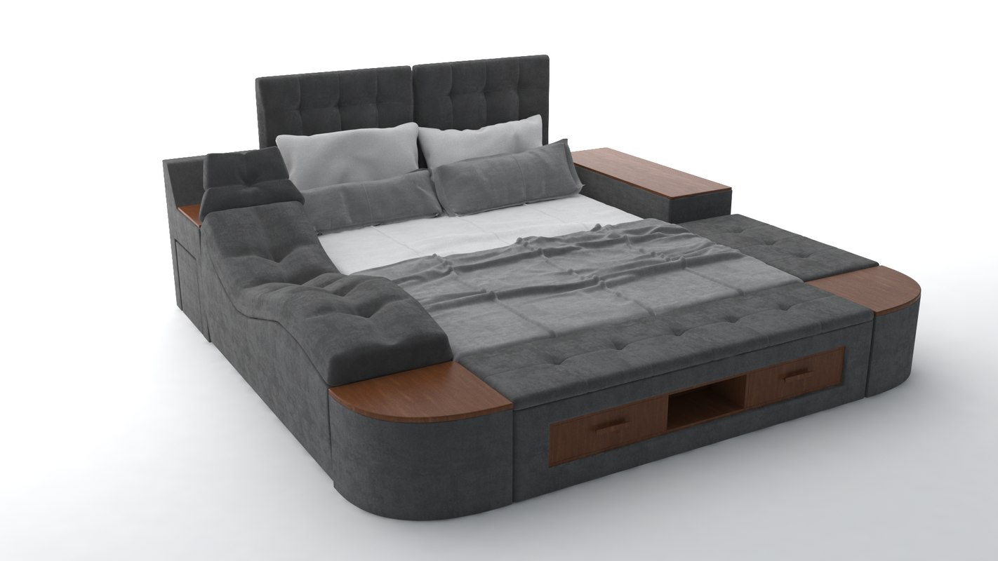 Bed set modular model - TurboSquid 1368515