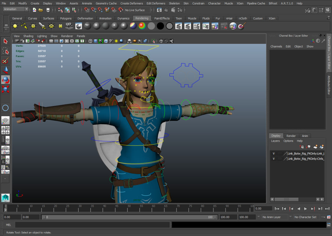 3D tloz botw link model - TurboSquid 1368544
