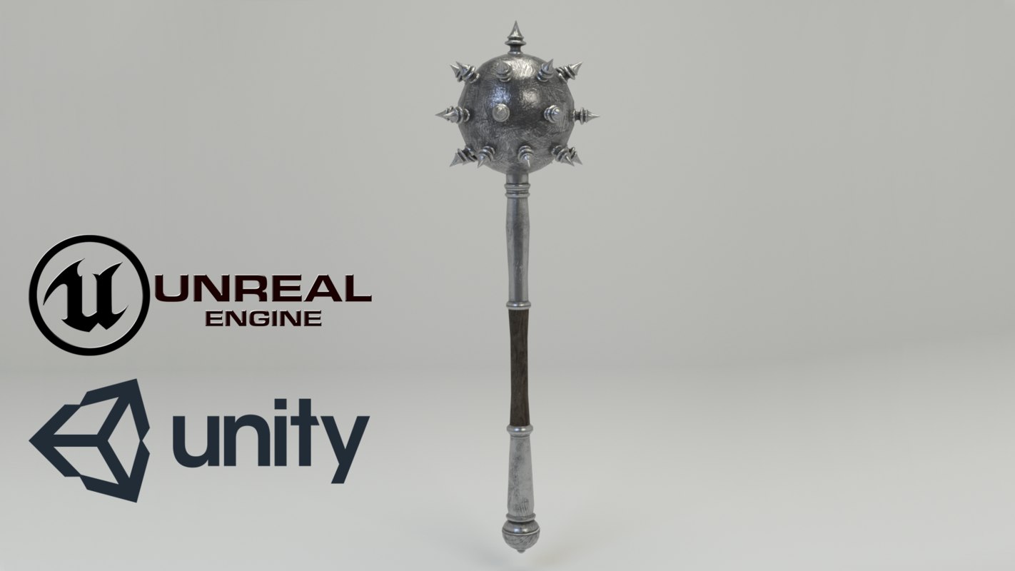 3D slavic iron mace weapon - TurboSquid 1368591
