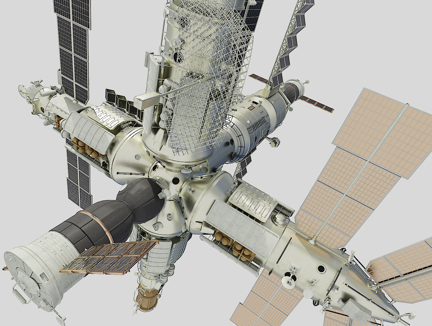 estação espacial mir Modelo 3D - TurboSquid 1368605