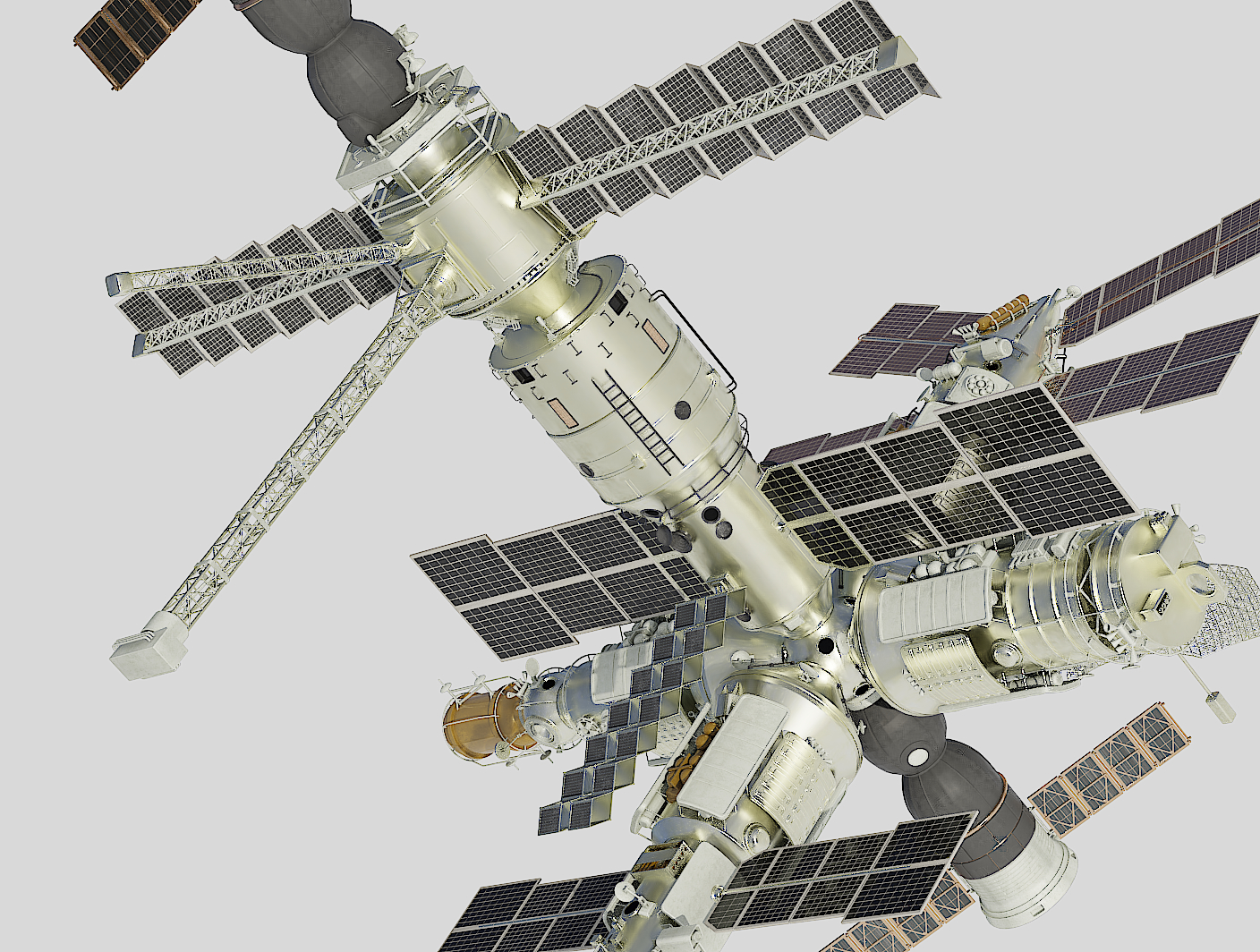 estação espacial mir Modelo 3D - TurboSquid 1368605