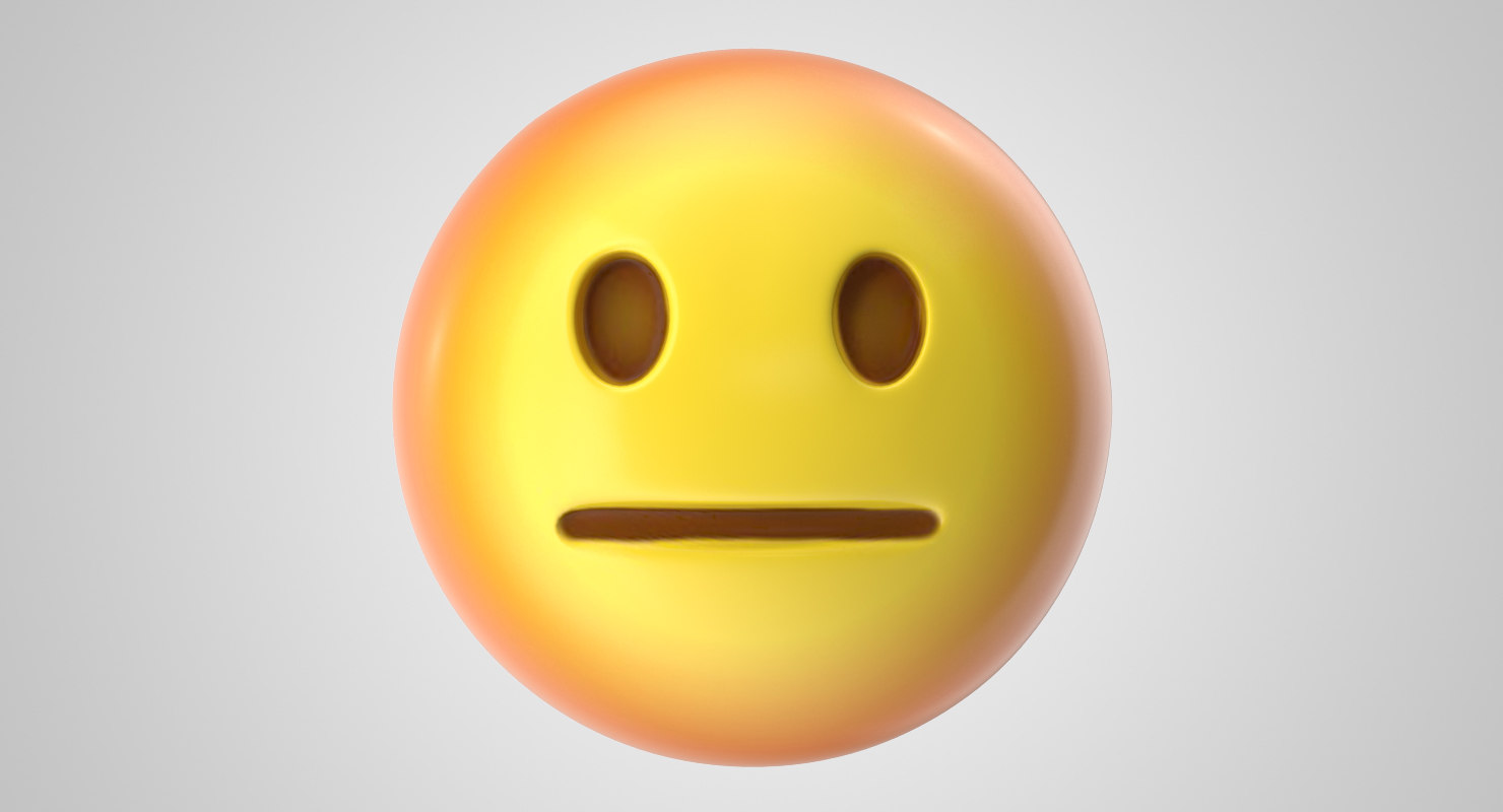 Emoji 25 neutral face 3D - TurboSquid 1369426