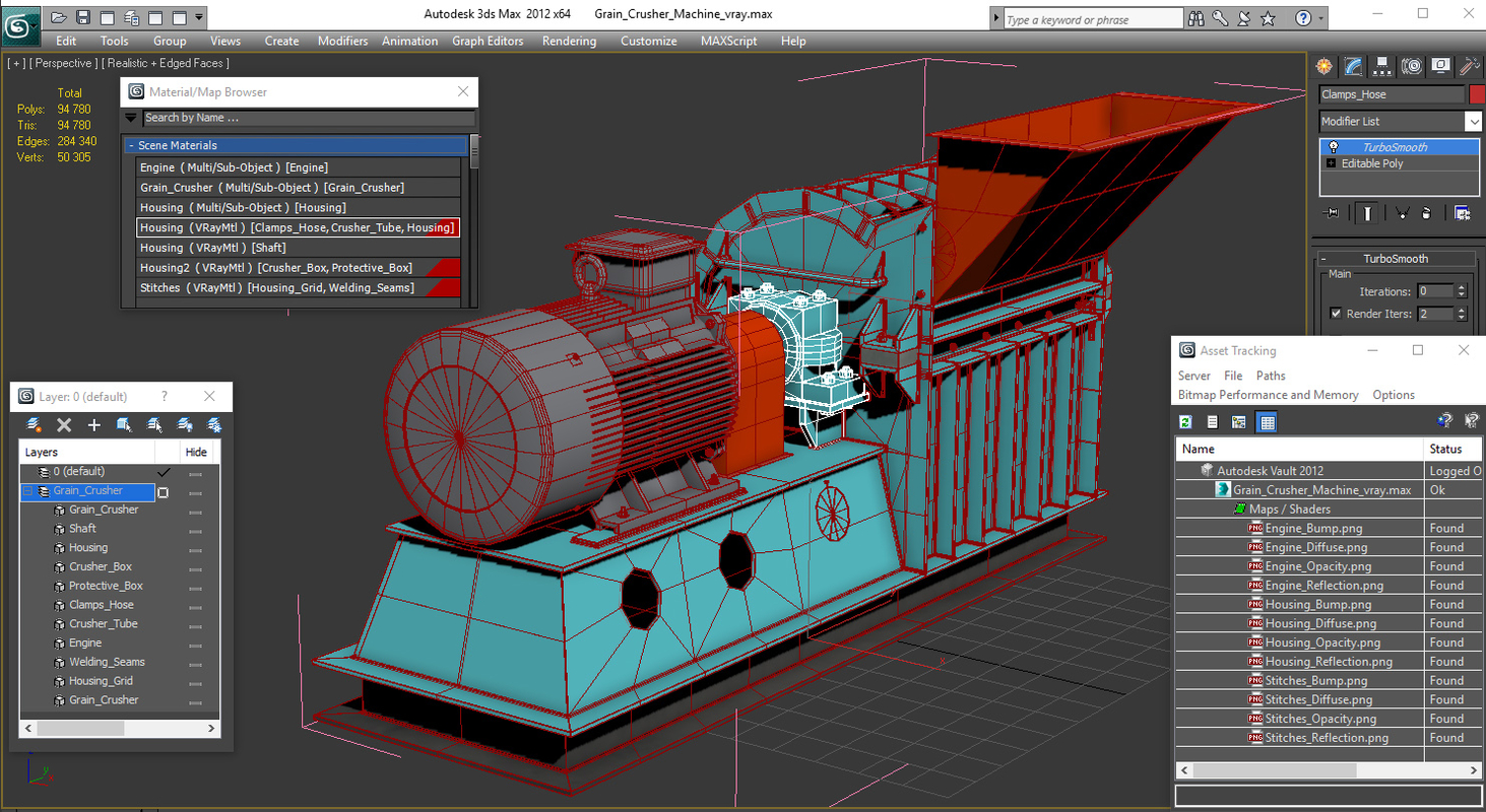 3D grain crusher machine crushing model - TurboSquid 1369770