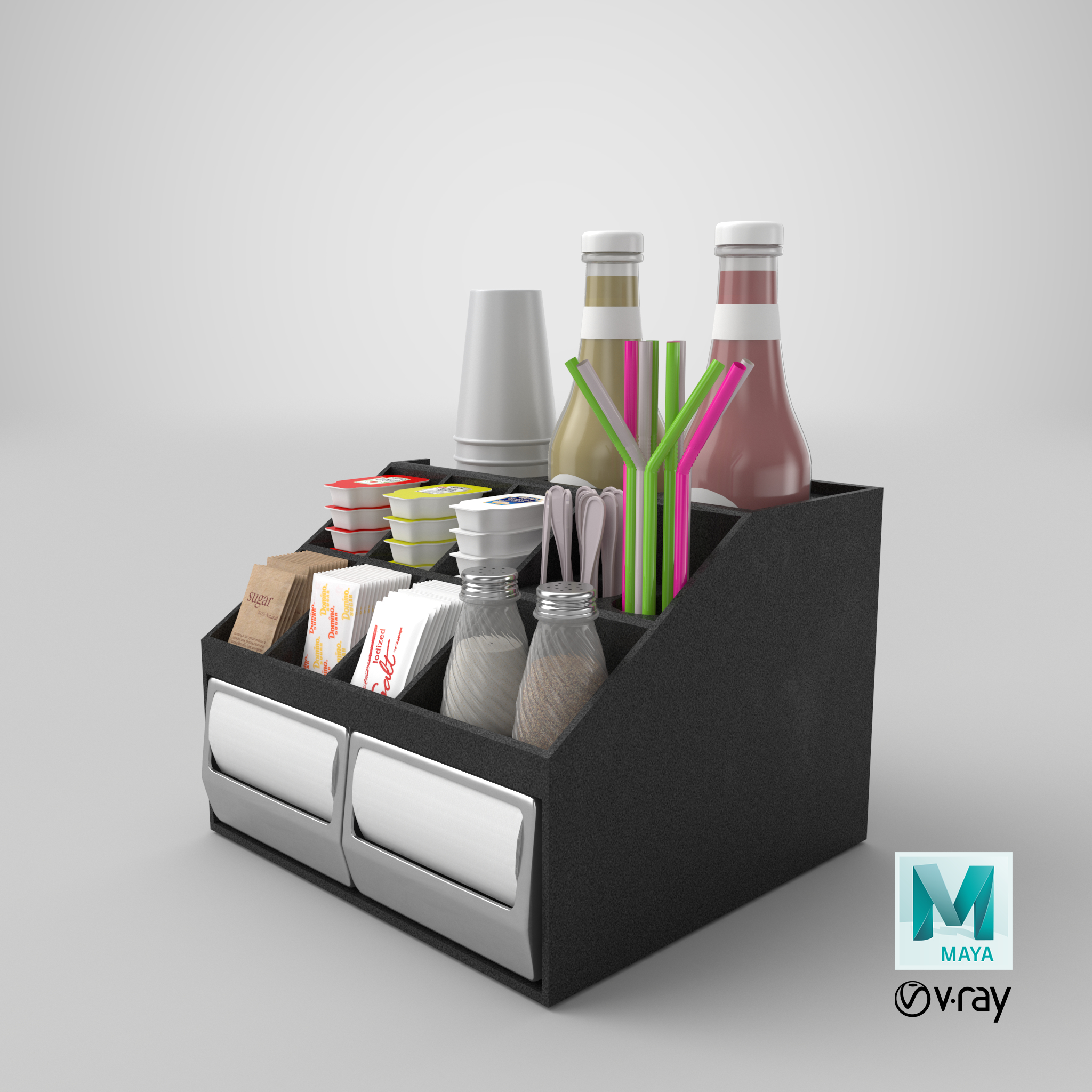 3D condiments holder - TurboSquid 1365692