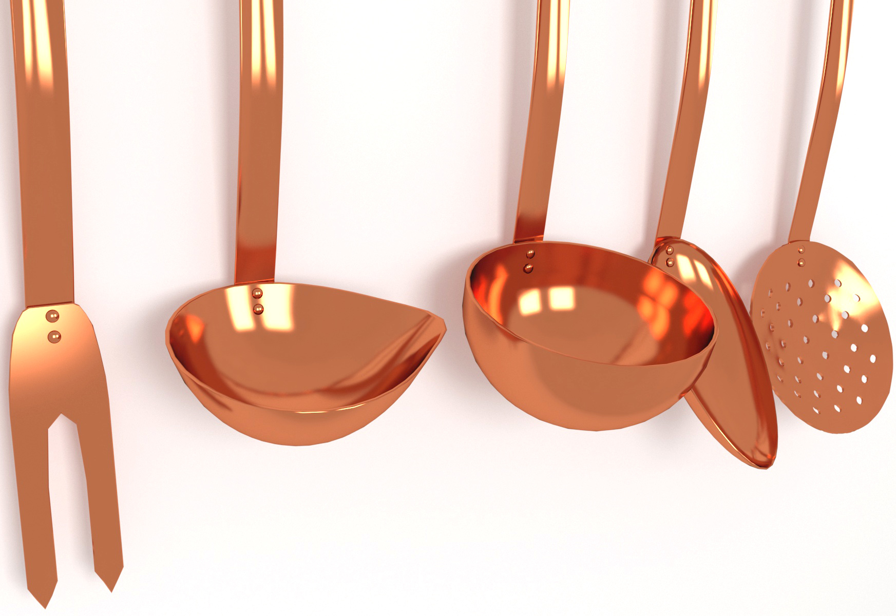 Utensílio de 5 peças com rack Modelo 3D - TurboSquid 1369823