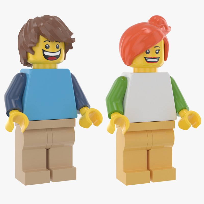 Lego casual man woman realistic 3D - TurboSquid 1369901