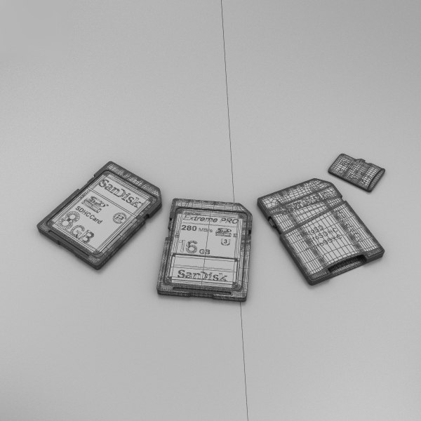 Sd card set 3D model - TurboSquid 1369883