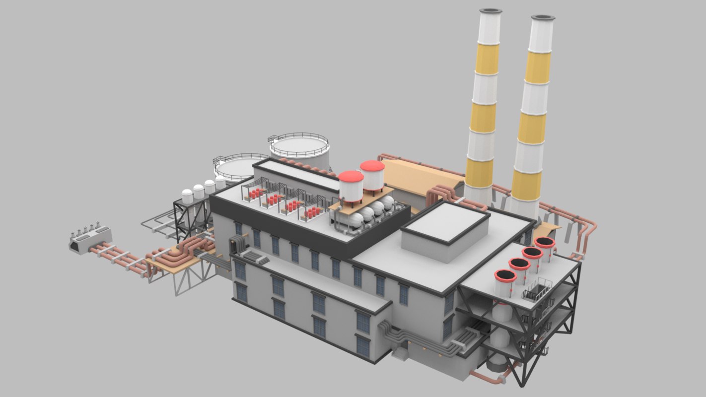 Power plant 3D model - TurboSquid 1369923