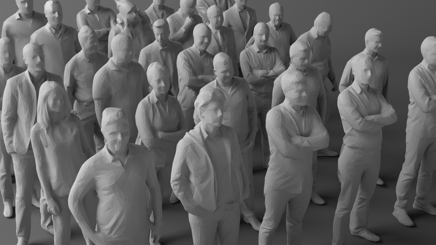 30 people architectural crowds 3D model - TurboSquid 1363647