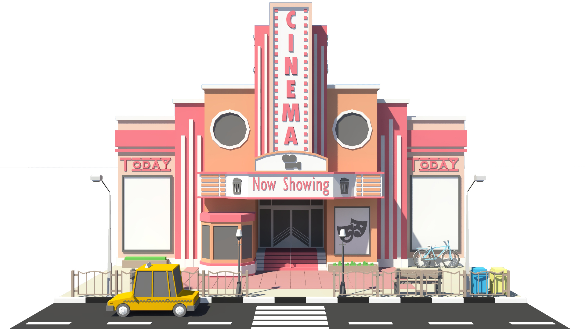 3D model building theater theatre - TurboSquid 1370001
