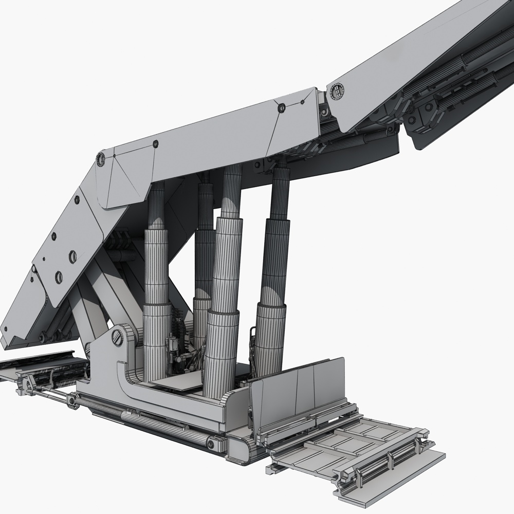 Longwall mining coal shearer 3D model - TurboSquid 1370100