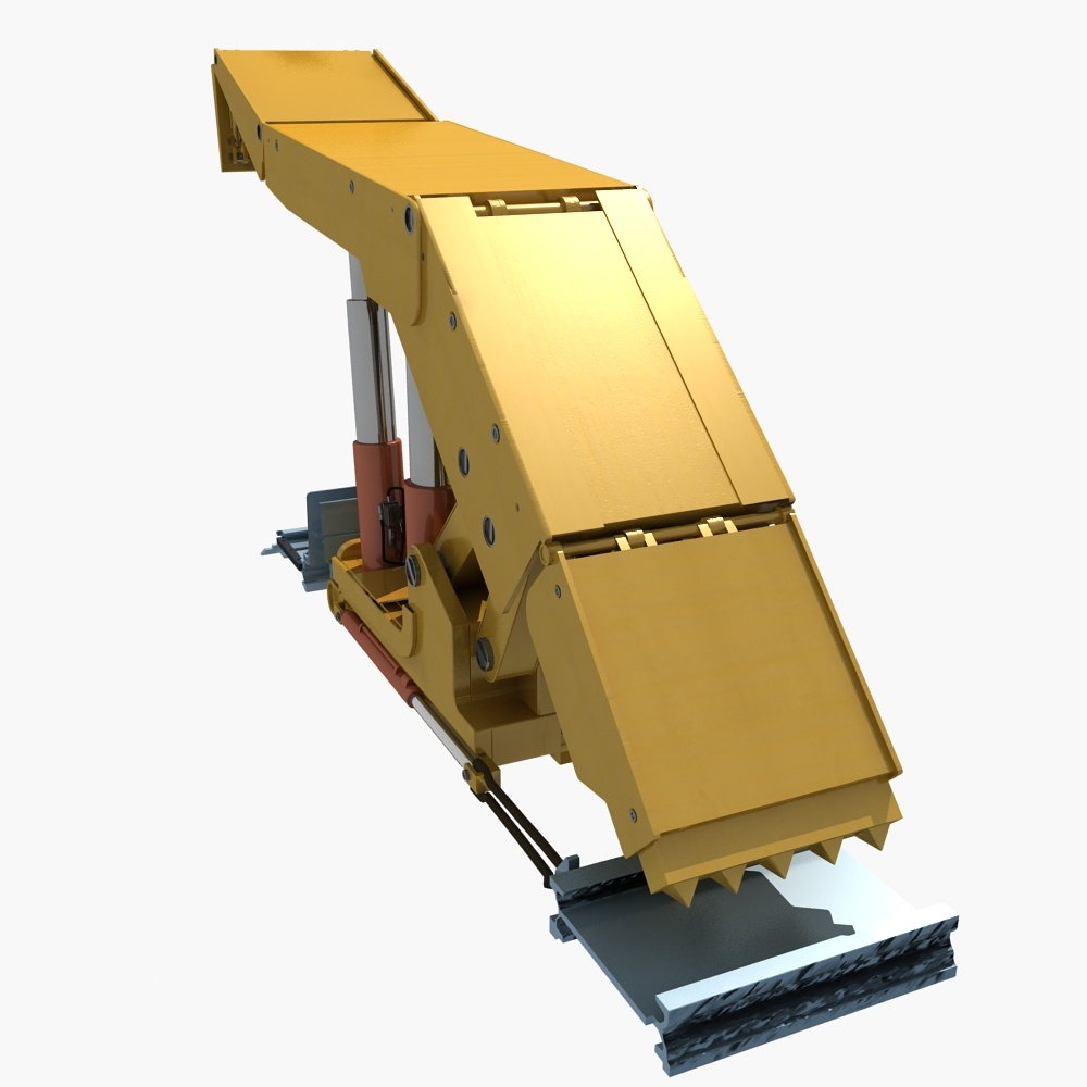 Longwall mining coal shearer 3D model - TurboSquid 1370100