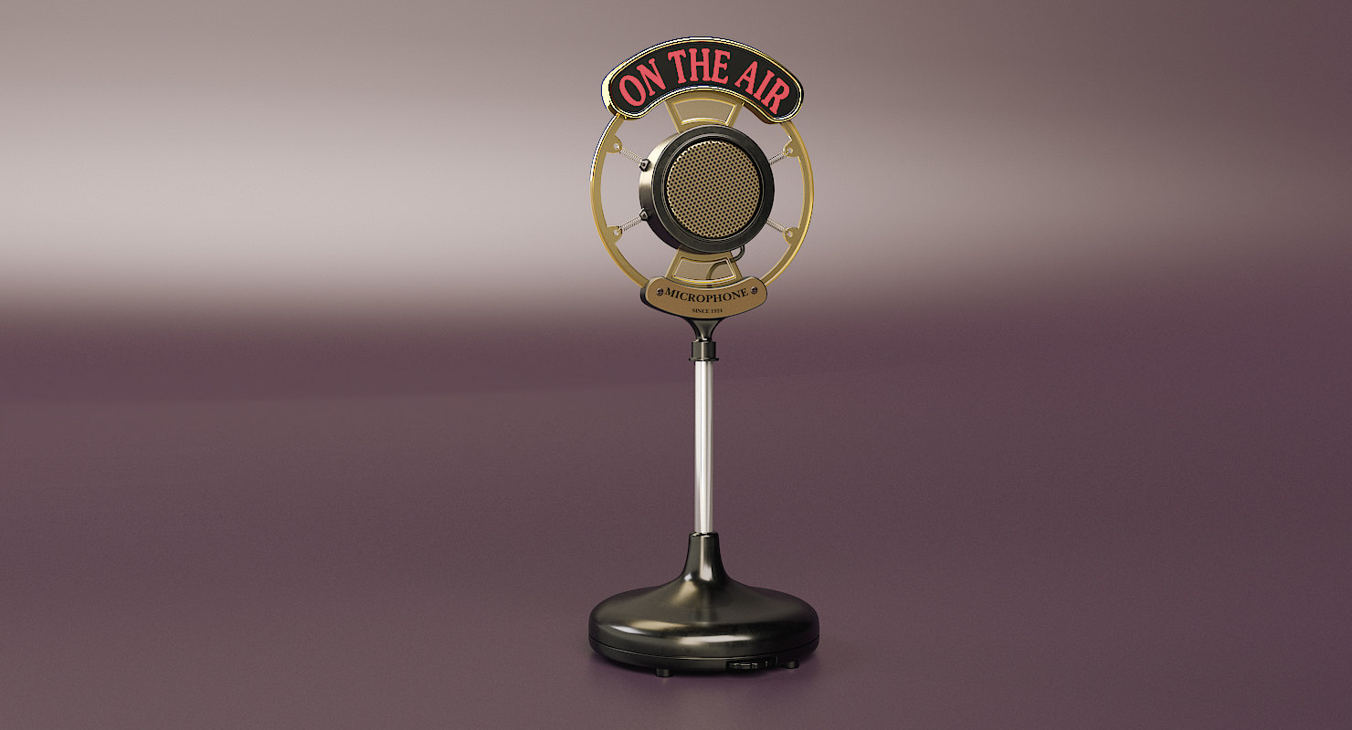 3D broadcast radio microphone - TurboSquid 1356109