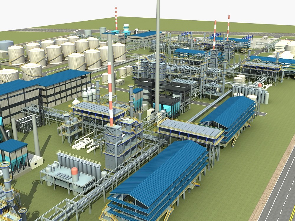 Refinery 01 model - TurboSquid 1370204