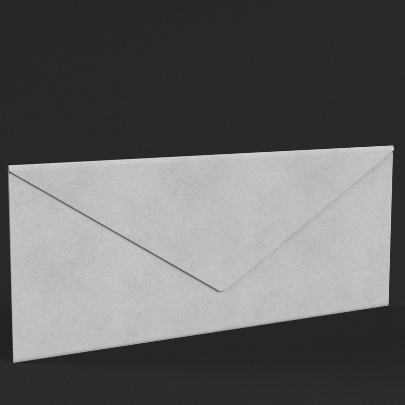 Rectangular envelope closed 3D model - TurboSquid 1370296