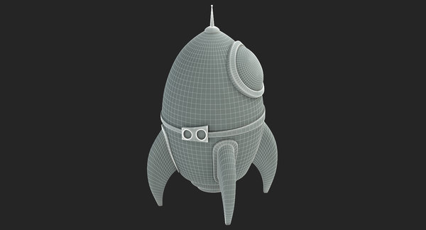 Cartoon rocket 3D model - TurboSquid 1370546