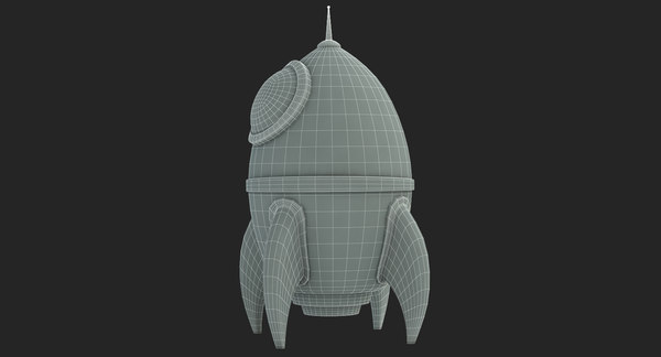 Cartoon rocket 3D model - TurboSquid 1370546