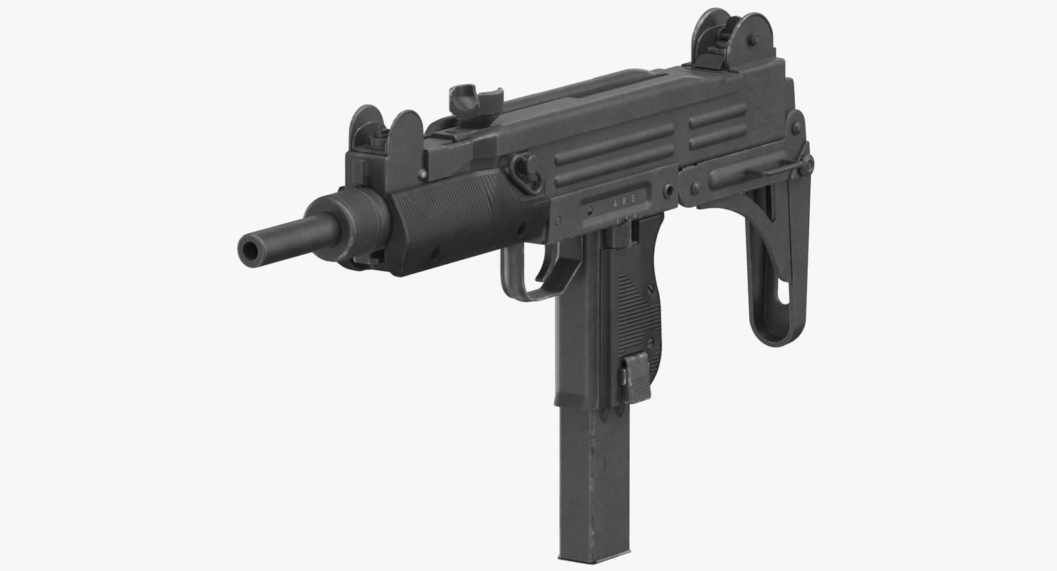 Submachine gun uzi model - TurboSquid 1370531