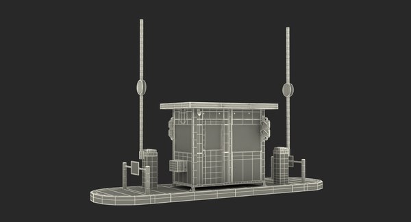 Security guards booth 3D model - TurboSquid 1370928