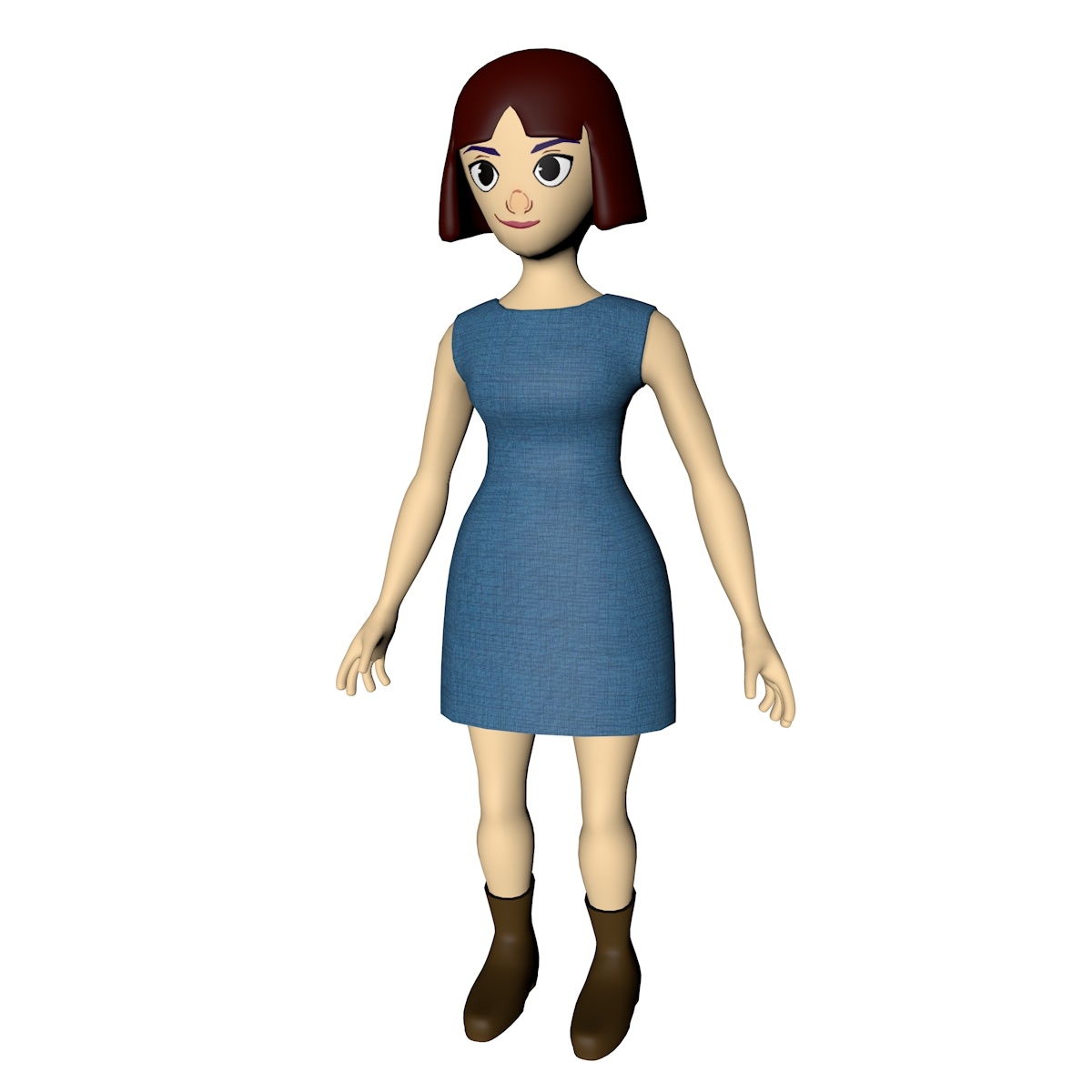 modèle 3D de Personnage de dessin animé fille - TurboSquid 1370861