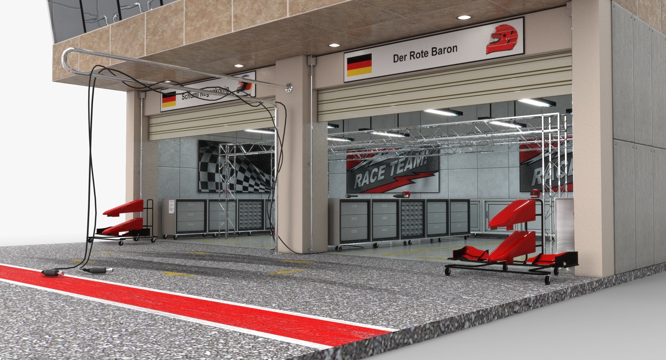 3D low-poly race track construction kit model - TurboSquid 1370818