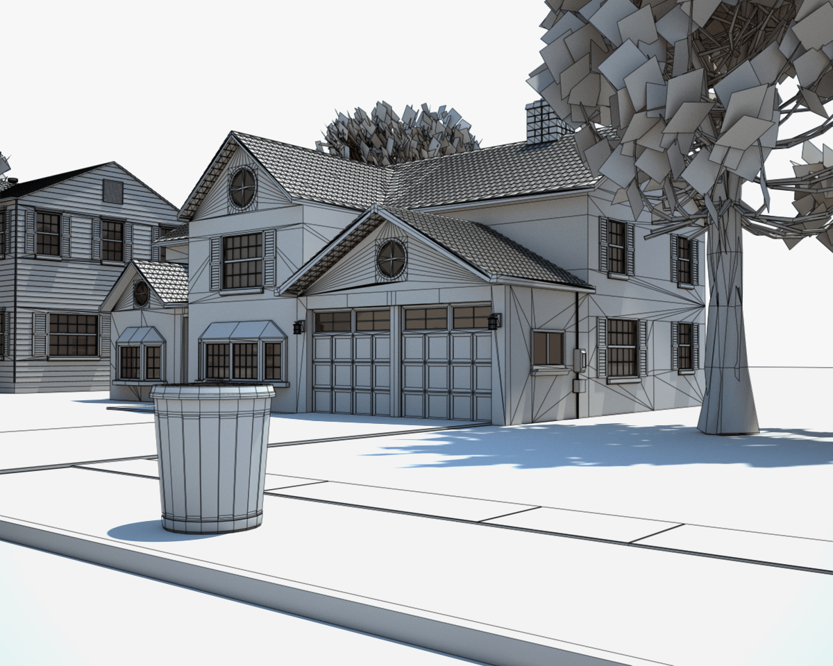 3D neighborhood v-ray - TurboSquid 1371232