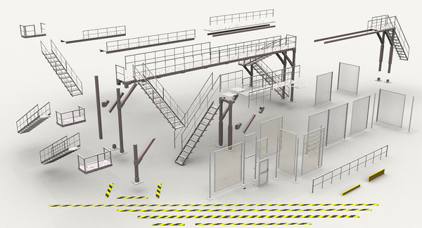 Massive modular robotic industrial 3D model - TurboSquid 1371793