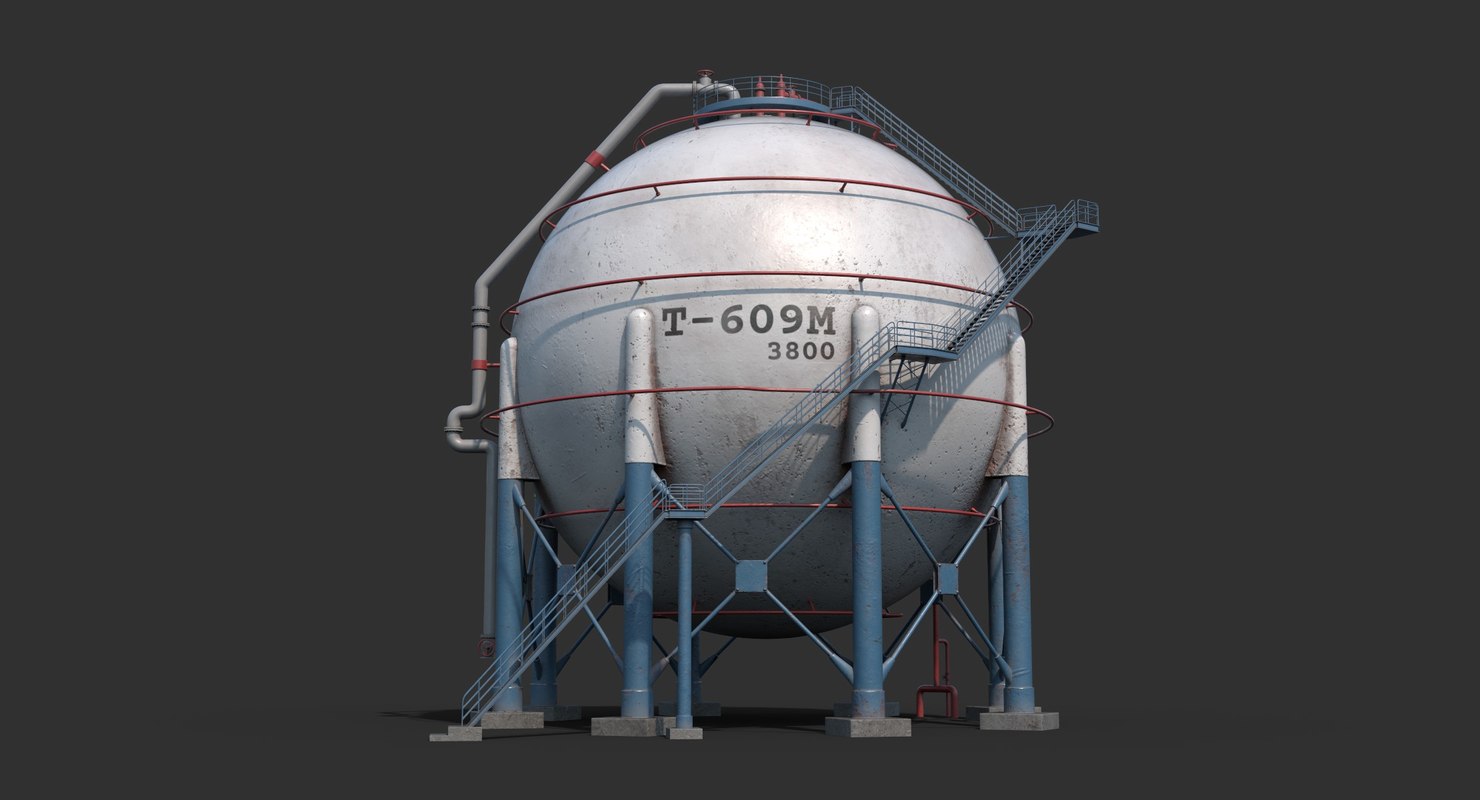 3D spherical tank - TurboSquid 1371475