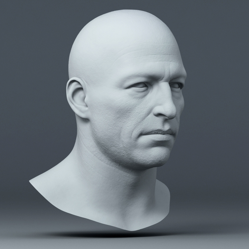 Realistic male head model - TurboSquid 1369307
