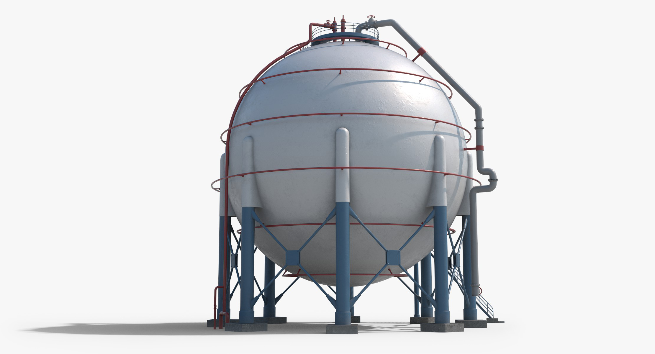 Spherical tank clear 3D model - TurboSquid 1371497