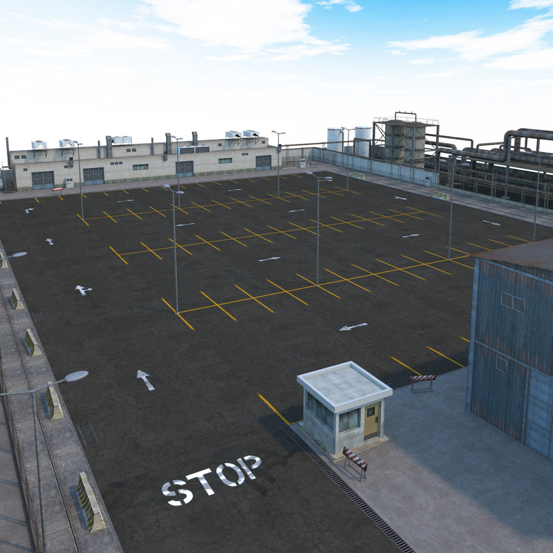 Factory parking lot 3D - TurboSquid 1371472
