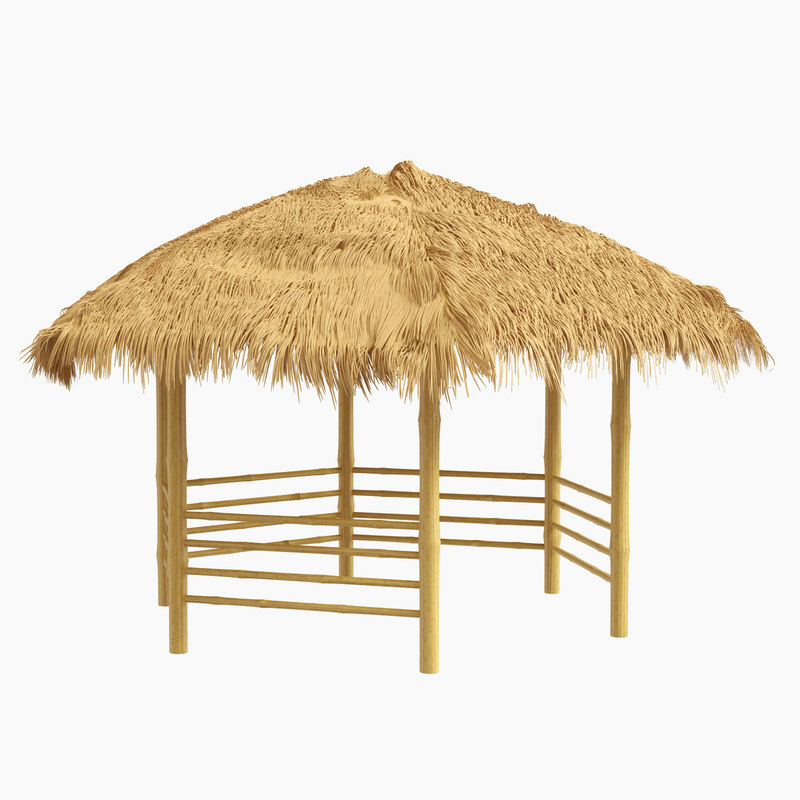 Canopy shelter bamboo 3D model - TurboSquid 1371513