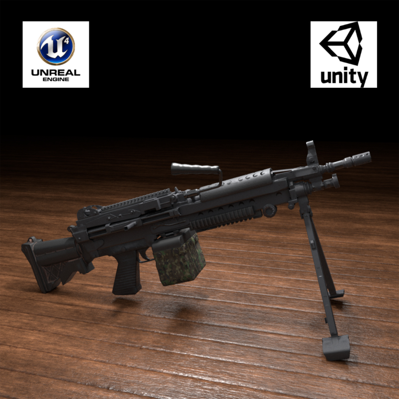 3D m249 weapon model - TurboSquid 1345053