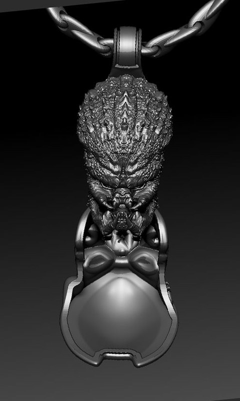 3D predator pendant jewelry - TurboSquid 1371909