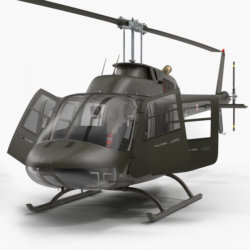3d model bell 206 jetranger italian