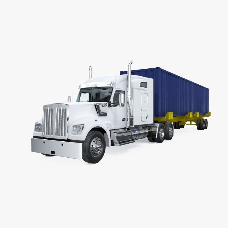 Truck 48ft iso container 3D model - TurboSquid 1372521