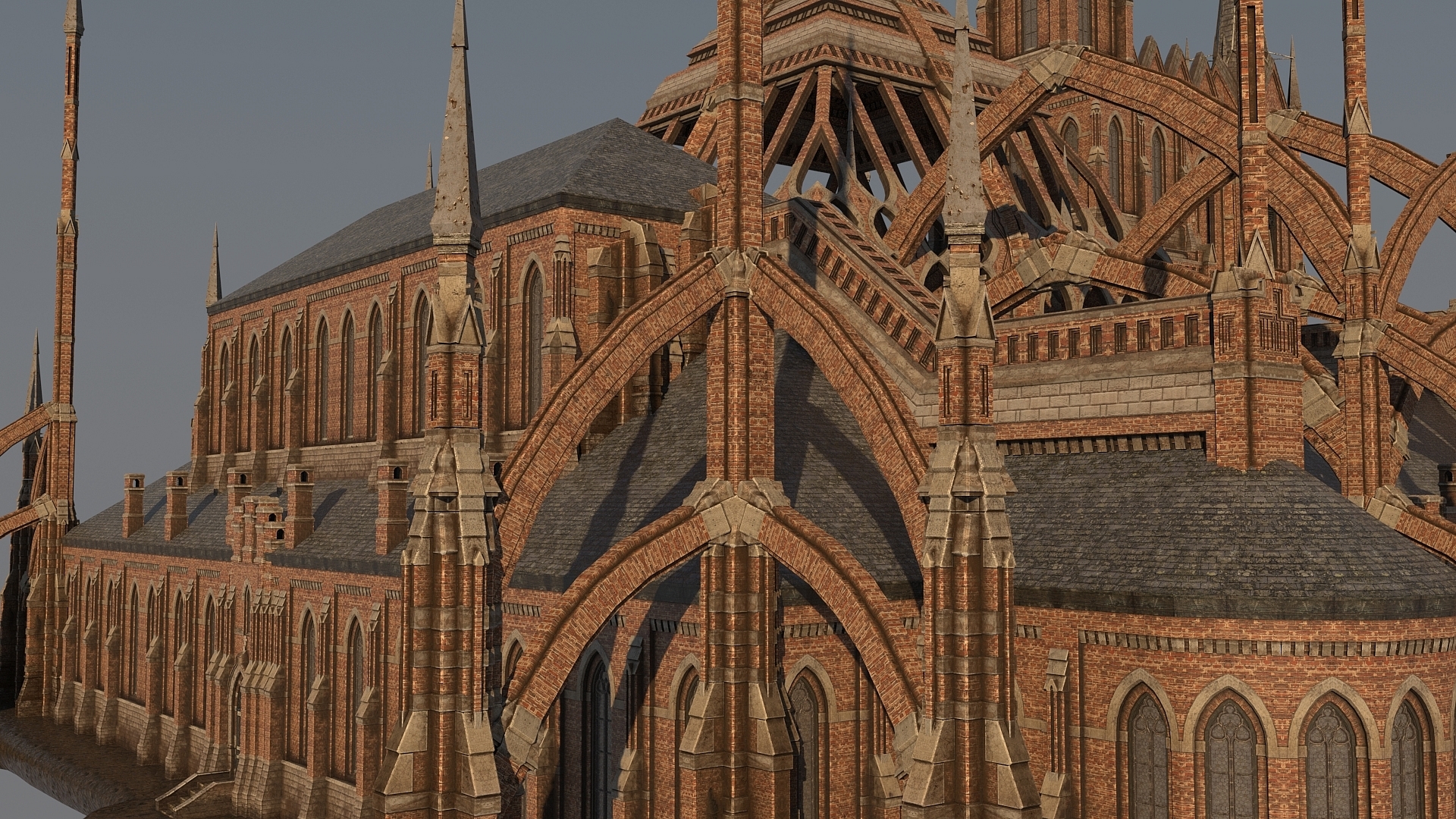 3D gothic cathedral 01 model - TurboSquid 1372784