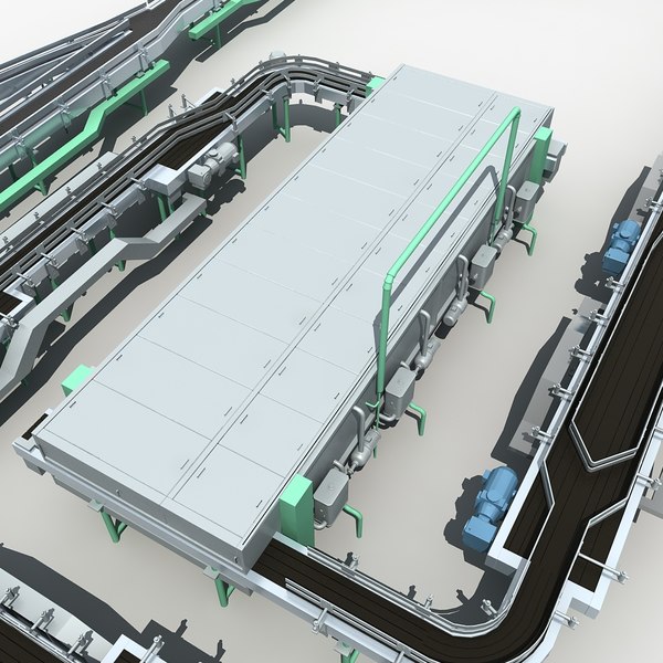 3D model conveyor warehouse industrial - TurboSquid 1372414
